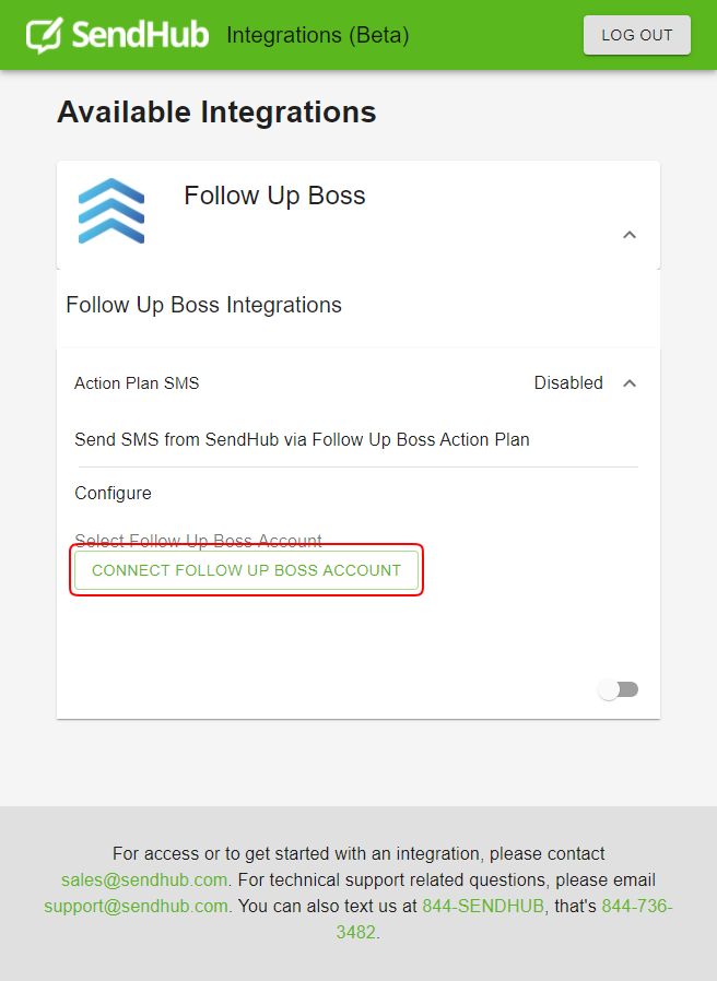 Integrating Follow Up Boss with SendHub – SendHub